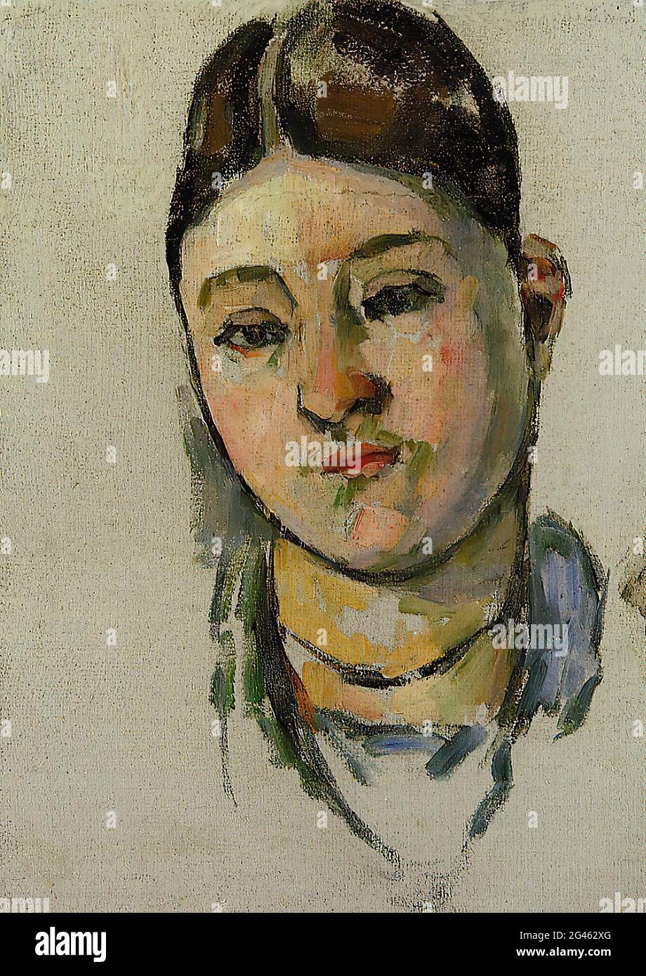 Paul Cézanne - Portrait Madame Cezanne 1883 Stock Photo - Alamy