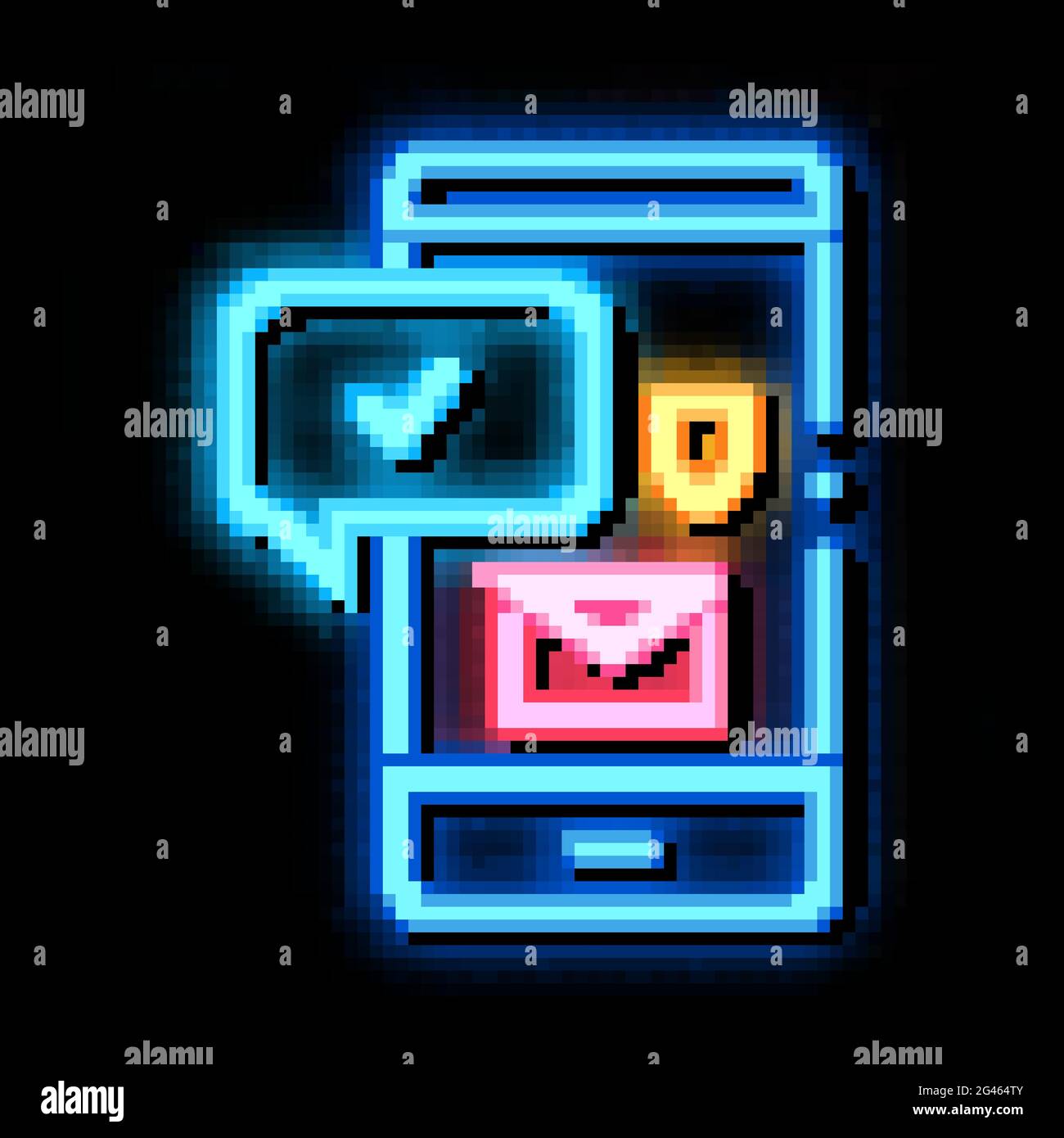 mobile data protection icon vector outline illustration Stock Vector ...