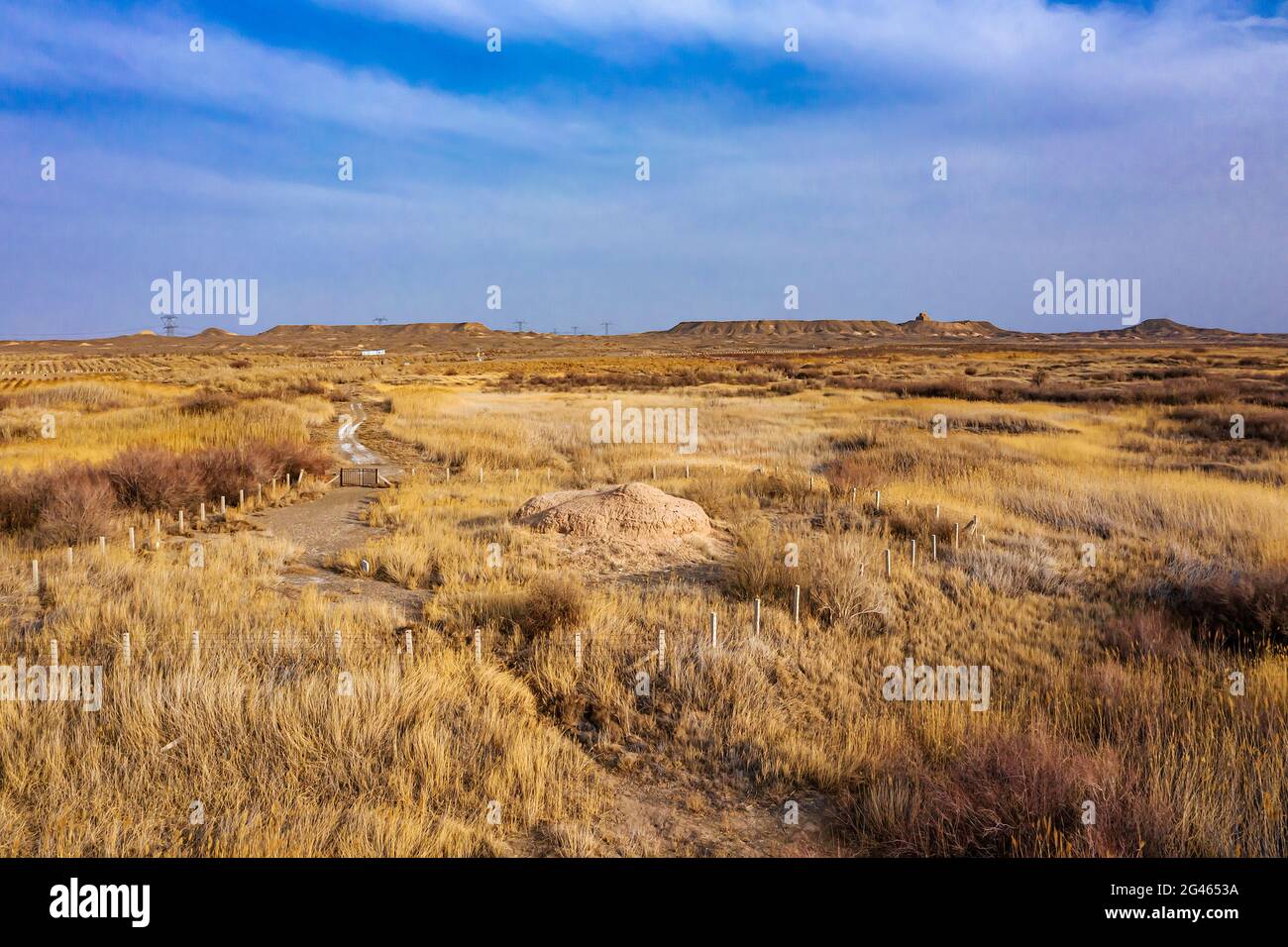 JIUQUAN, CHINA - APRIL 9, 2021 - Photo taken on April 9, 2021 shows the ...