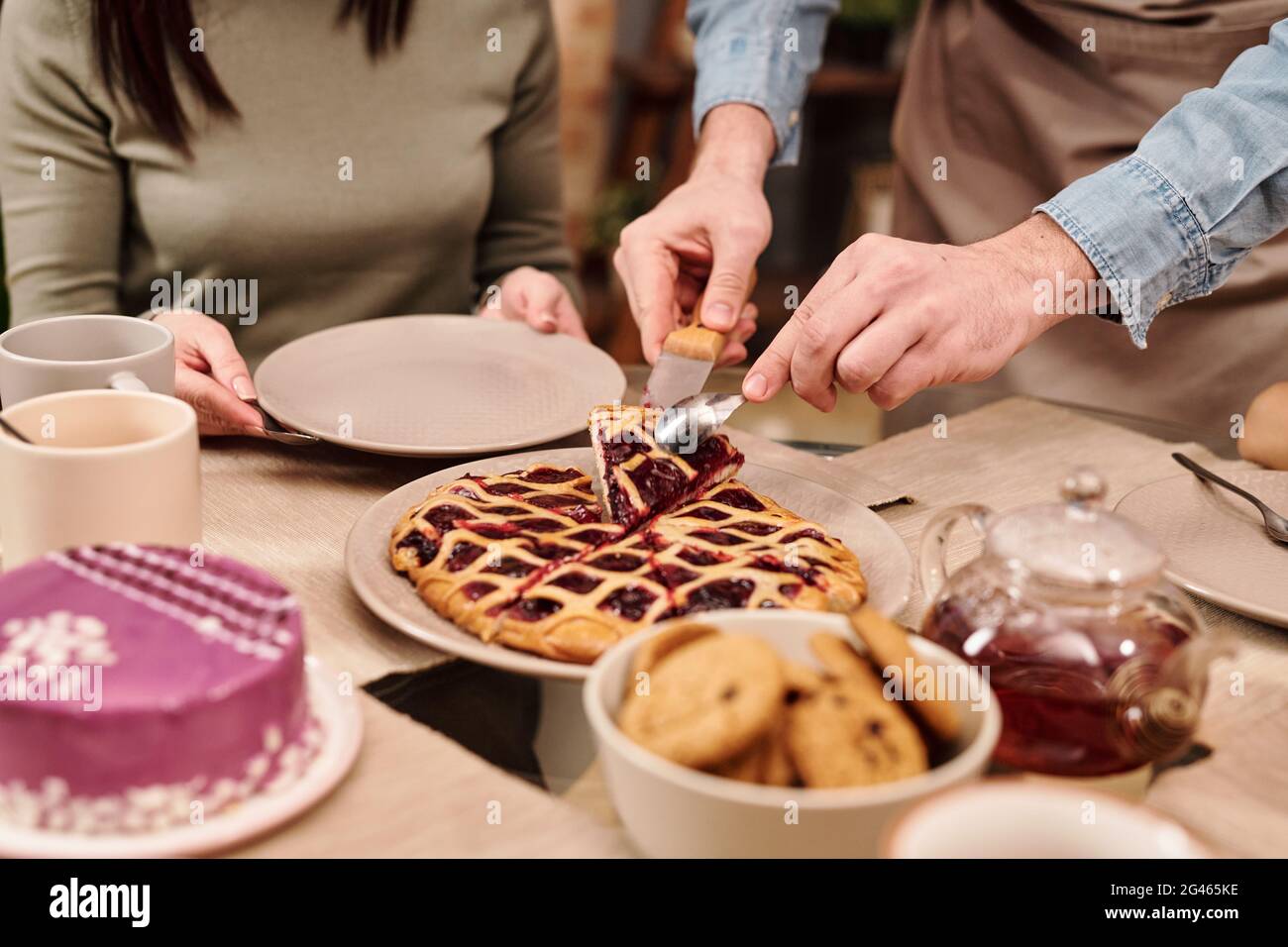 Close up man making cake hi-res stock photography and images - Alamy