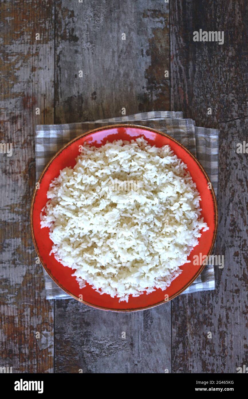 Cottage cheese on an orange plate Stock Photo - Alamy