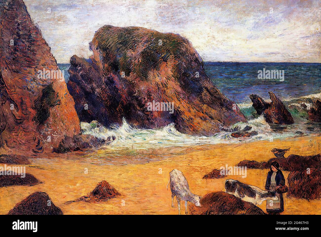 Paul Gauguin - Cows Seashore 1886 Stock Photo - Alamy