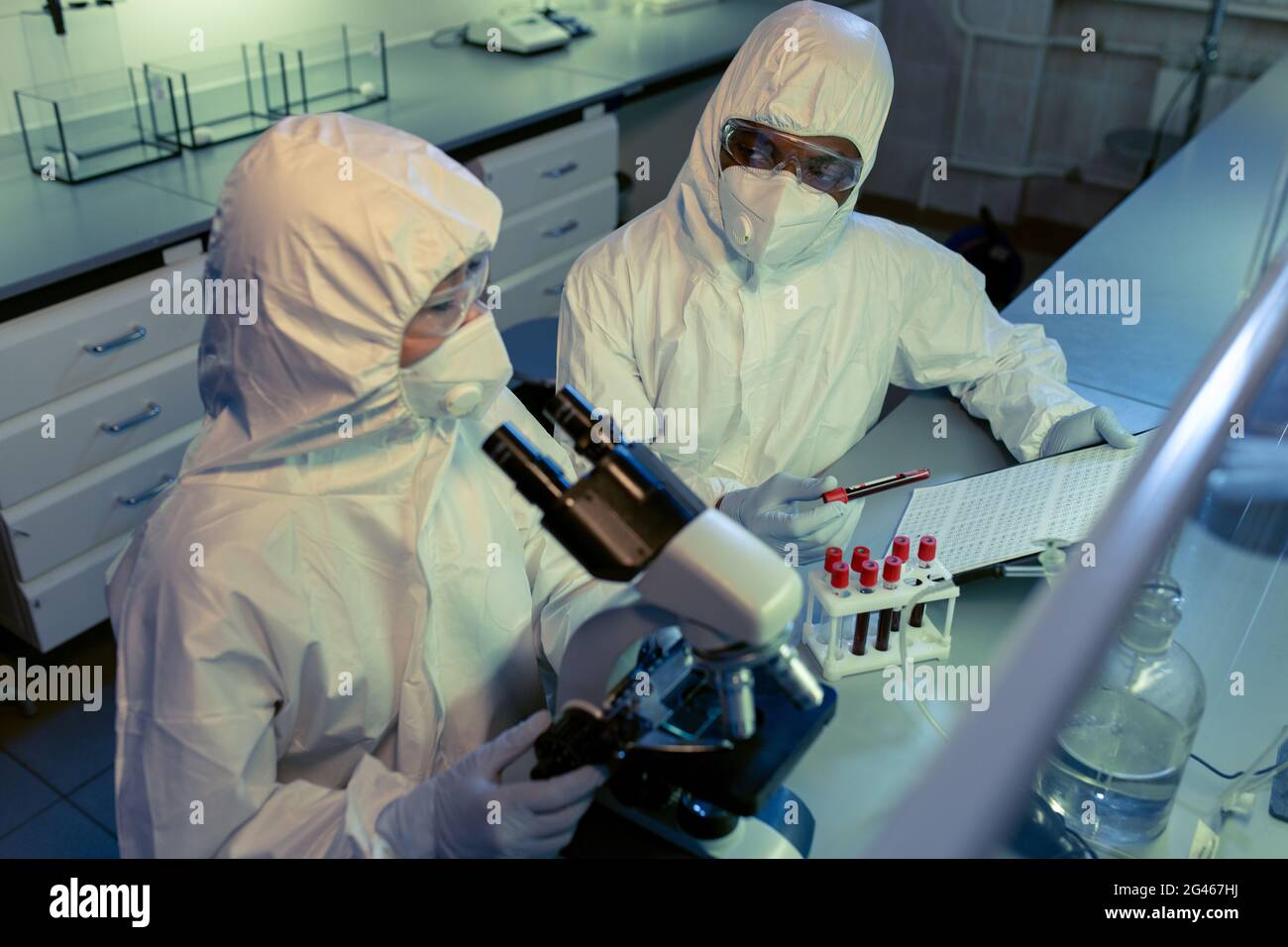 Laboratory two scientists working hi-res stock photography and images ...
