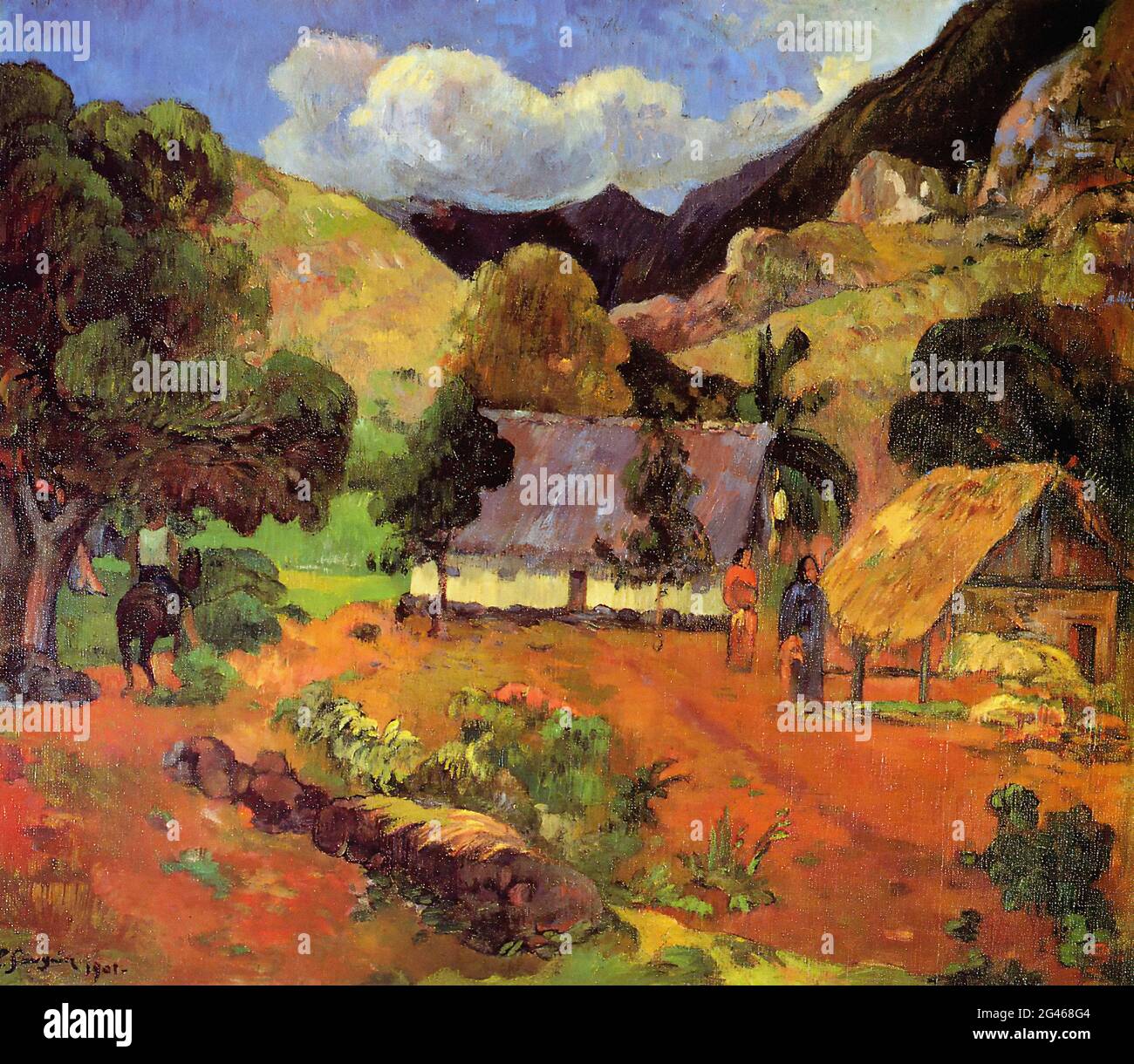 Paul Gauguin - Landscape with Three Figures 1901 Stock Photo - Alamy