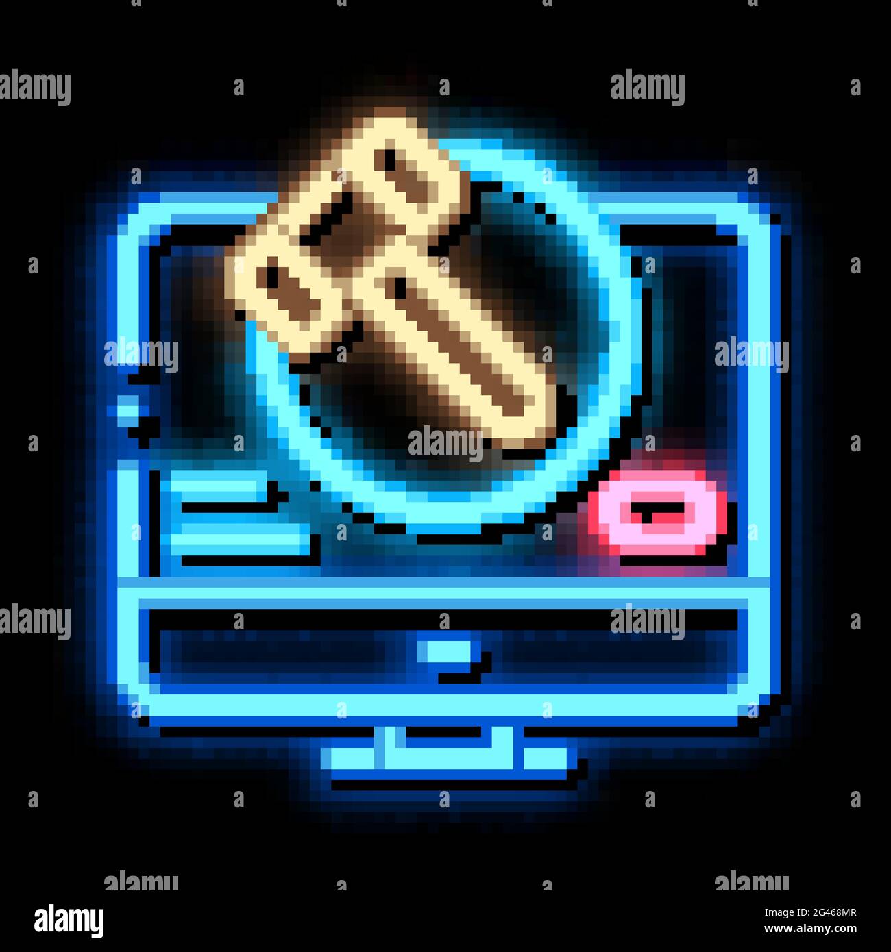 computer version of auction neon glow icon illustration Stock Vector ...