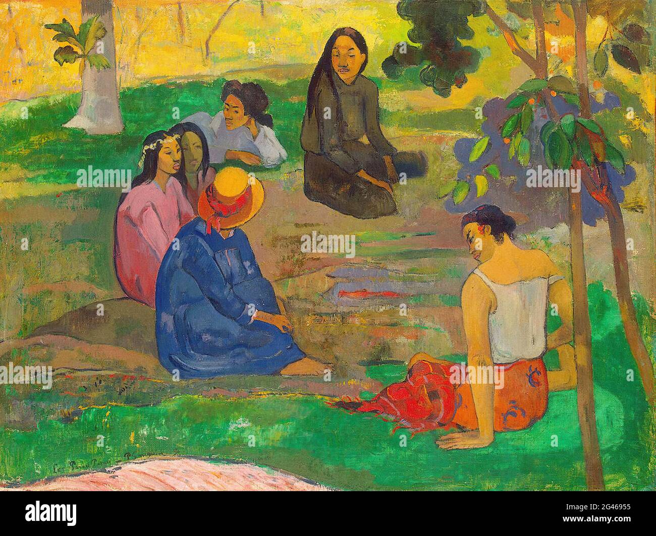 Paul Gauguin - Parau Parau 1891 Stock Photo - Alamy