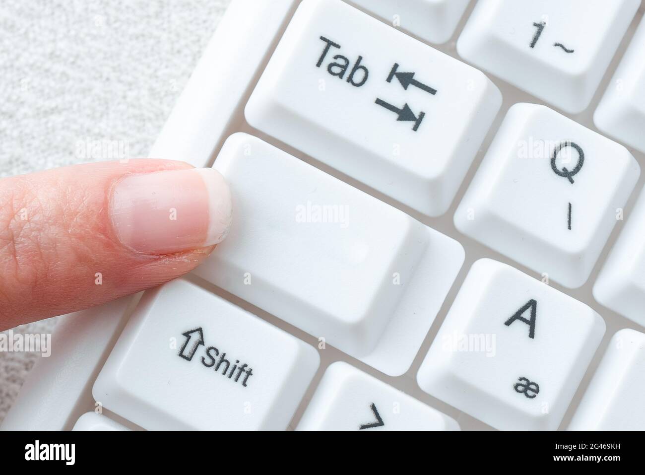 Business Lady Pointer Pressing Keybord Keys, Hand Touching Console ...