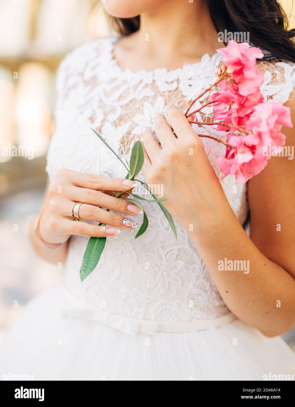 Flowers in girls hands hi-res stock photography and images - Alamy