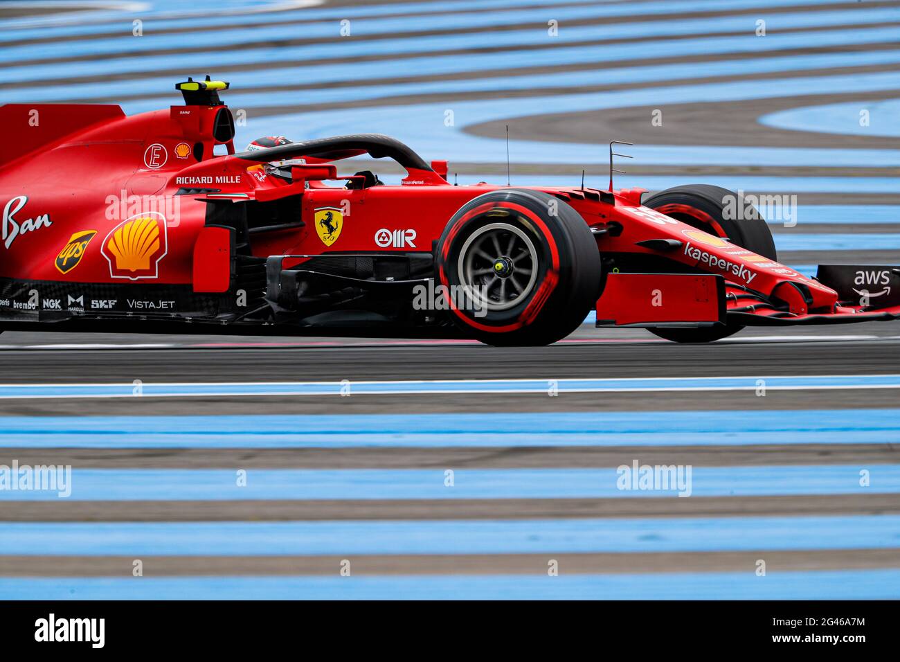 Le Castellet, France. 19th June, 2021. 55 SAINZ Carlos (spa), Scuderia Ferrari SF21, action ...