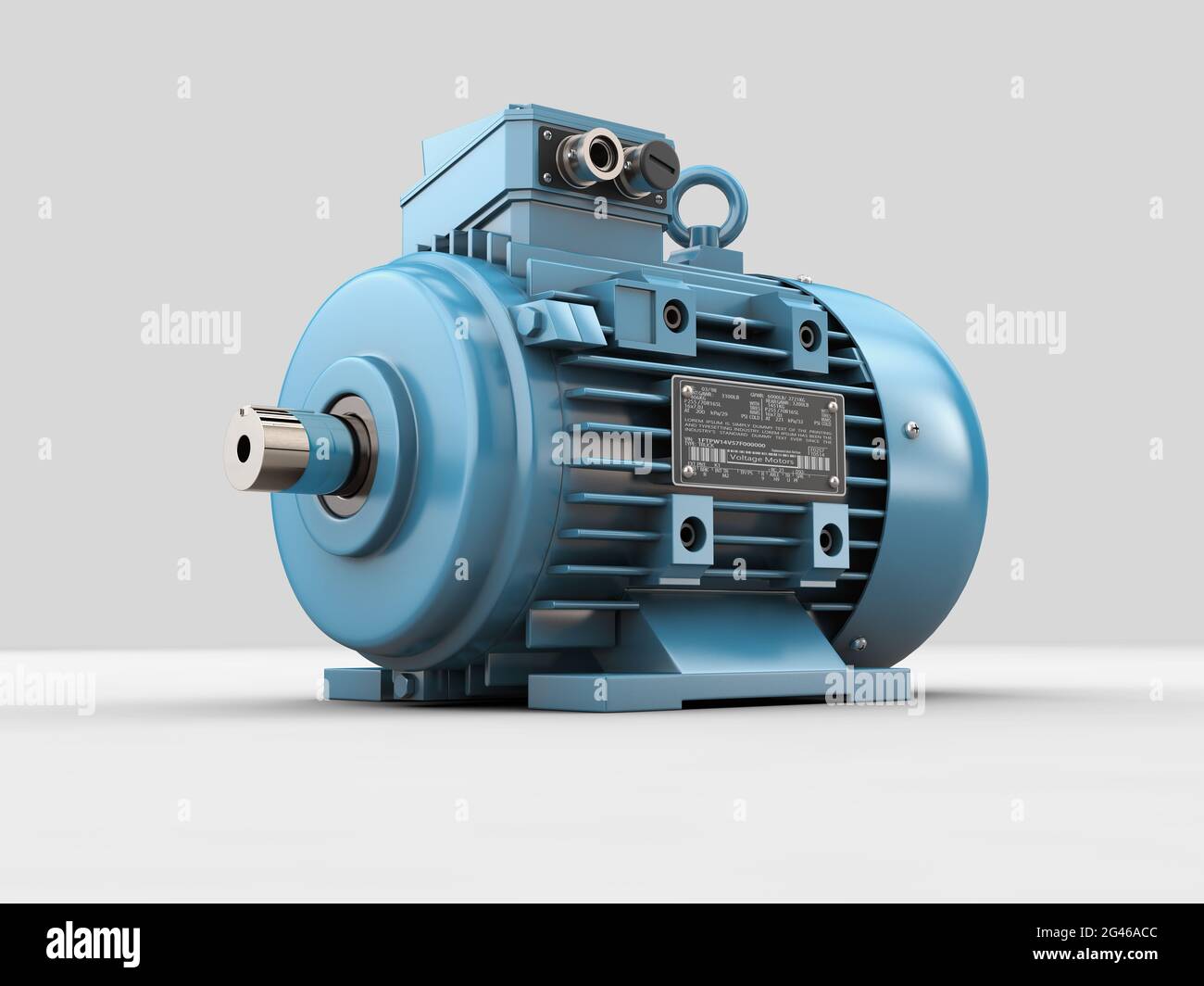 3d Rendering of Electric motor, clipping path included Stock Photo - Alamy
