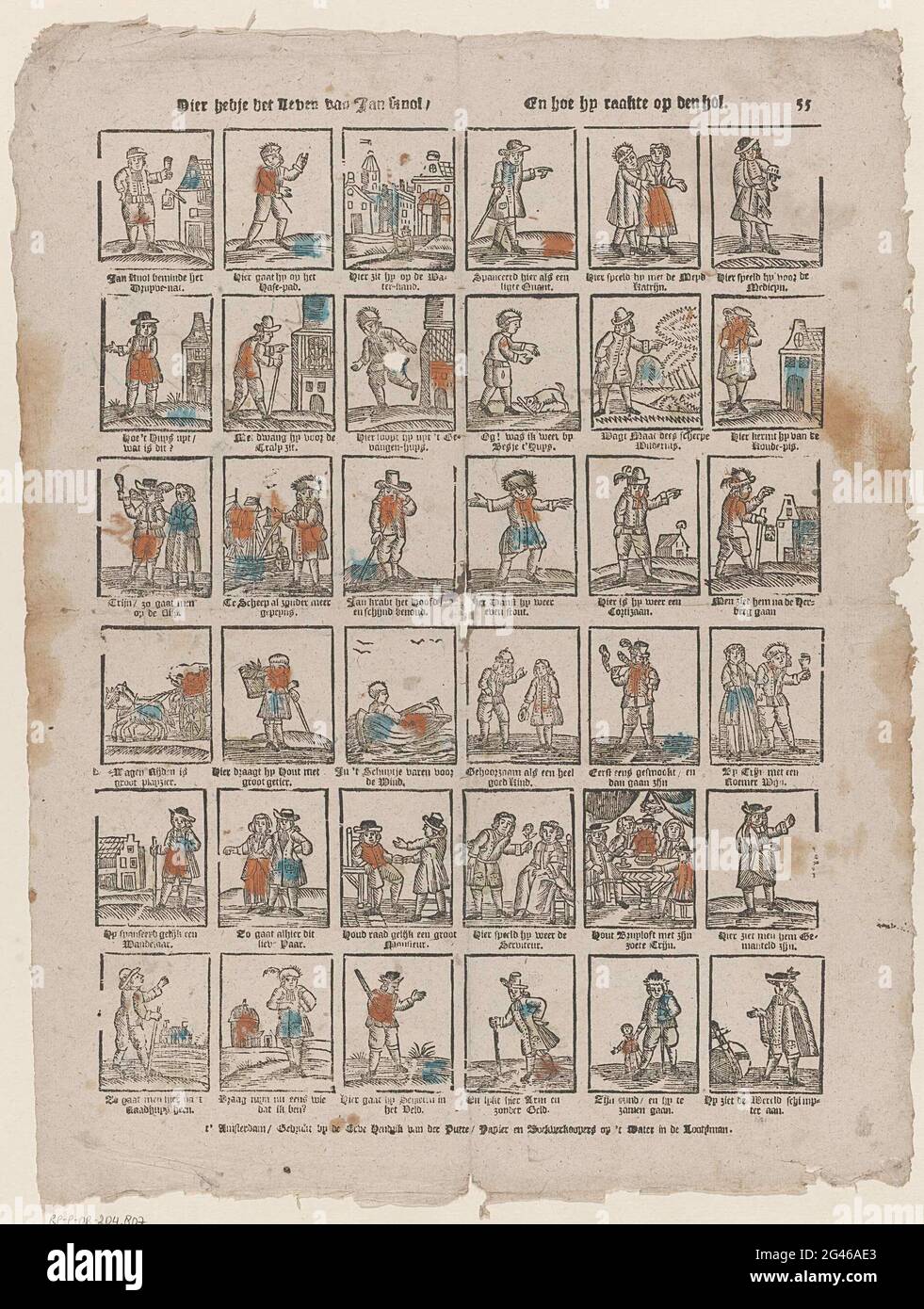 Here you have Jan Knol / and how he touched the hollow. Sheet with 36 ...