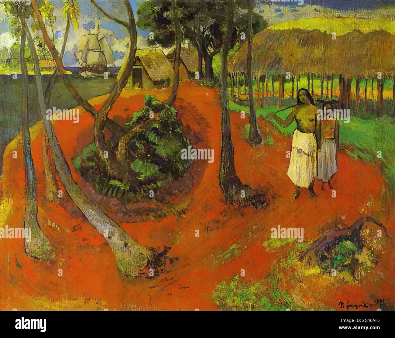Paul Gauguin - Tahitian Idyll 1901 Stock Photo - Alamy