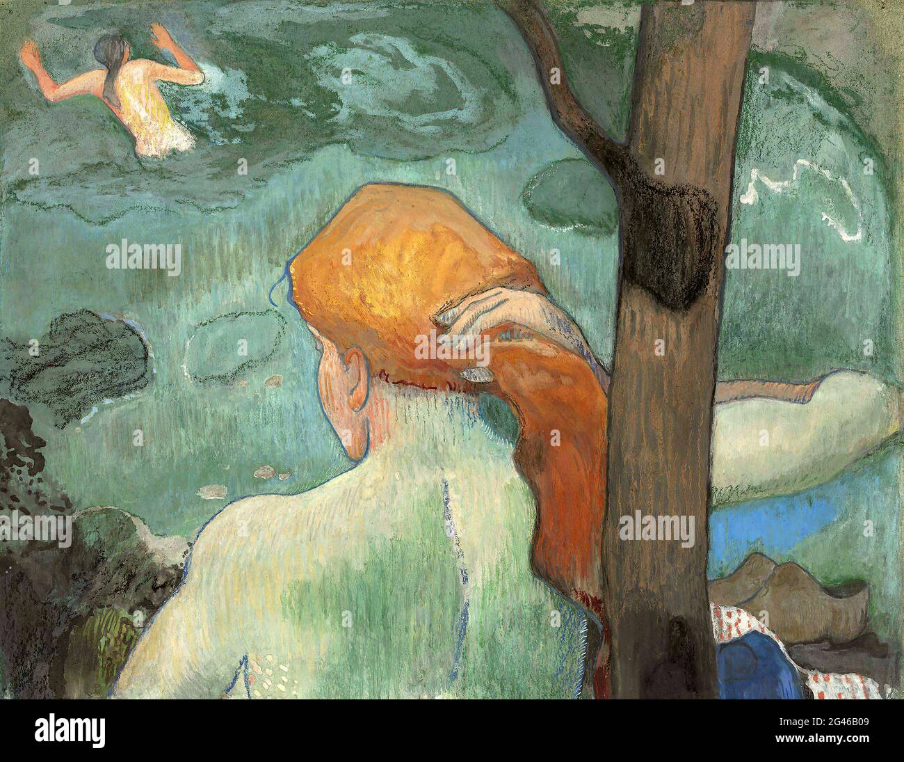 Paul Gauguin - the Bathing Place La Baignade Stock Photo - Alamy