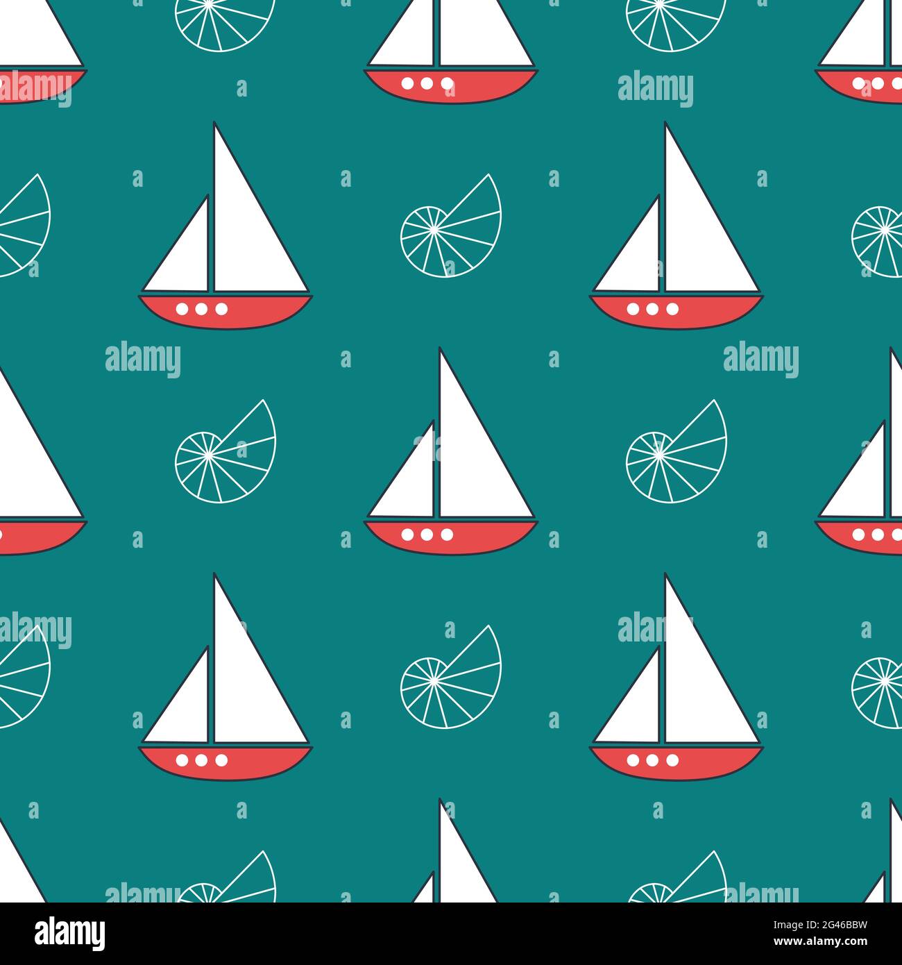 White sail boat with blue sails fish Stock Vector Images - Alamy