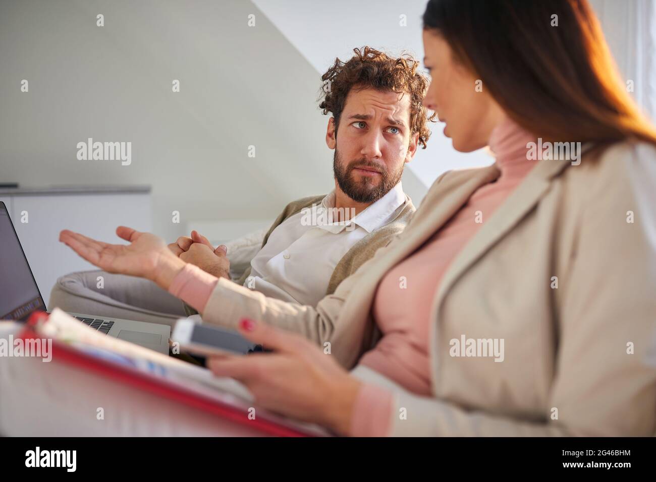 Businessman having disagreement on hi-res stock photography and images ...