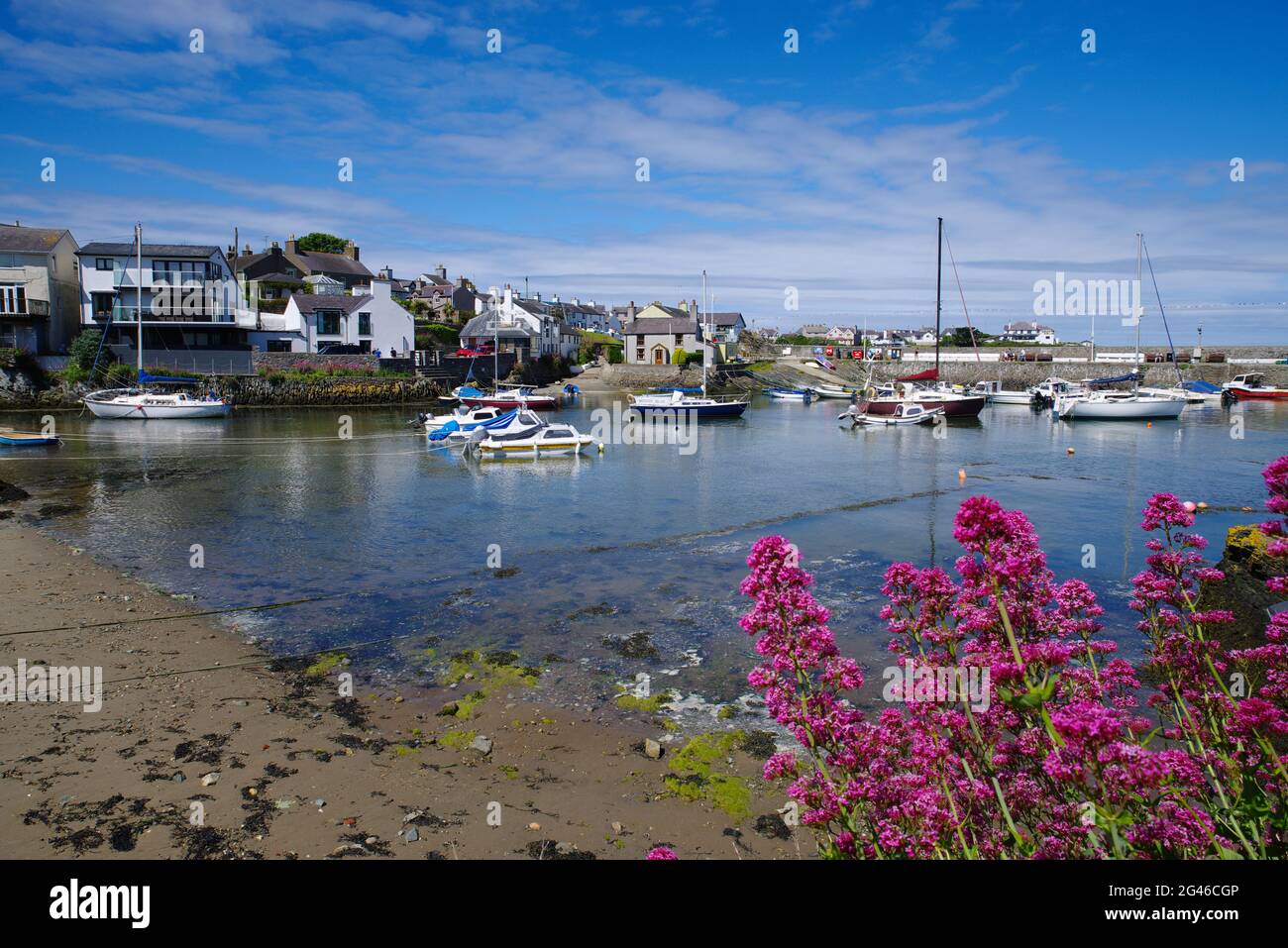 Cemaes Bay Harbour, Anglesey North Wales Stock Photo - Alamy