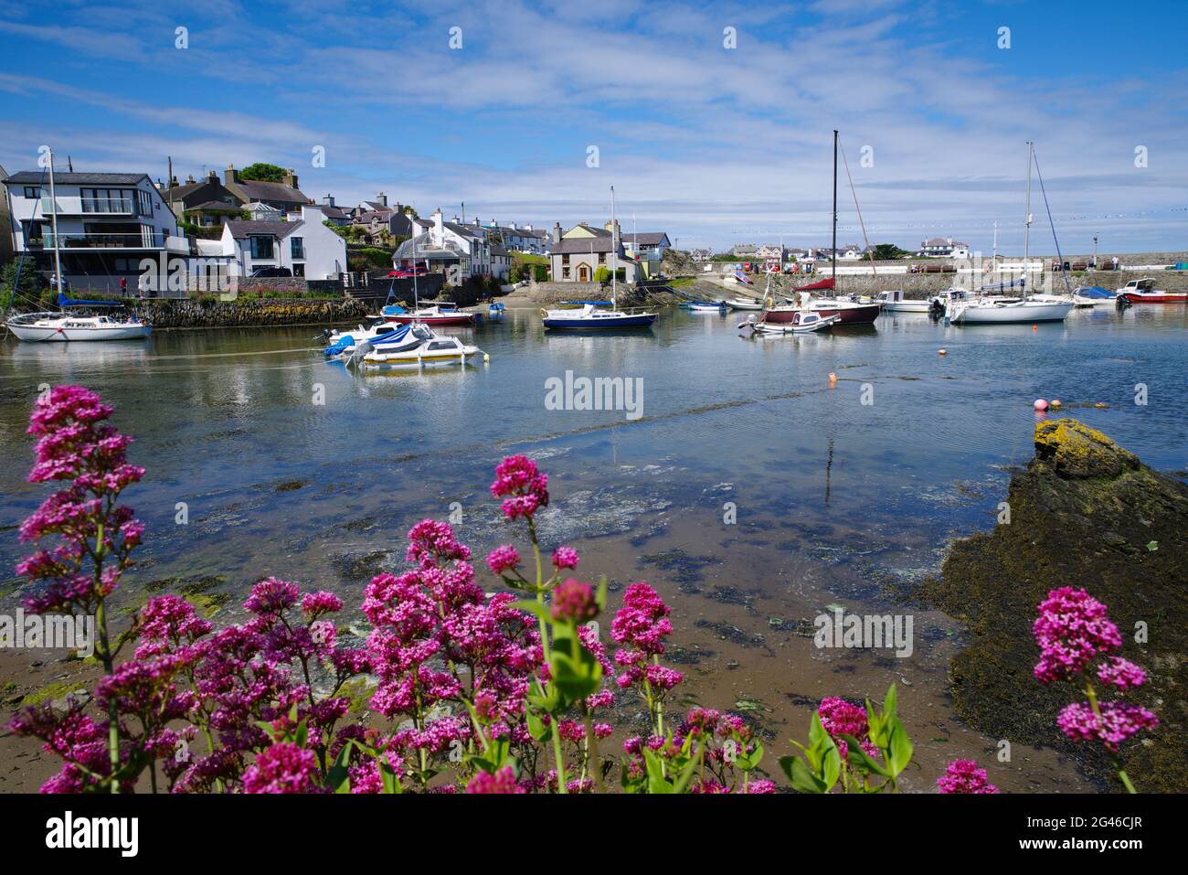 Cemaes Bay Harbour, Anglesey North Wales Stock Photo - Alamy