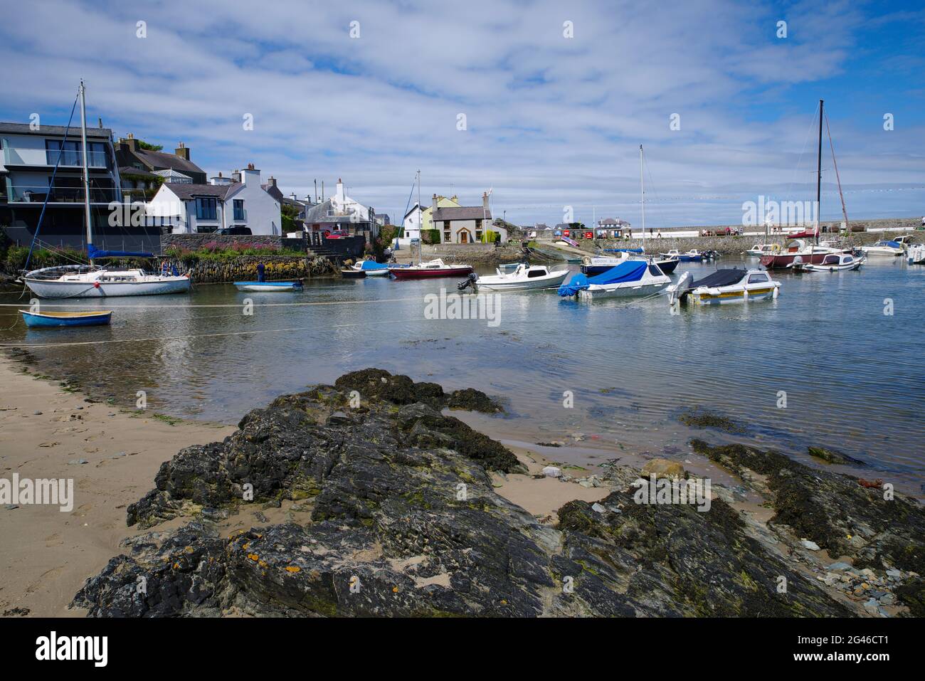 Cemaes Bay Harbour, Anglesey North Wales Stock Photo - Alamy