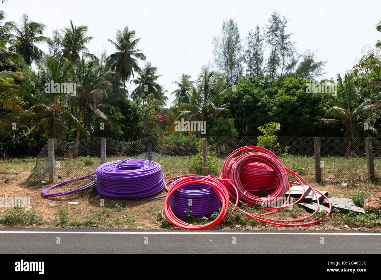 Electrical cable road hi-res stock photography and images - Alamy