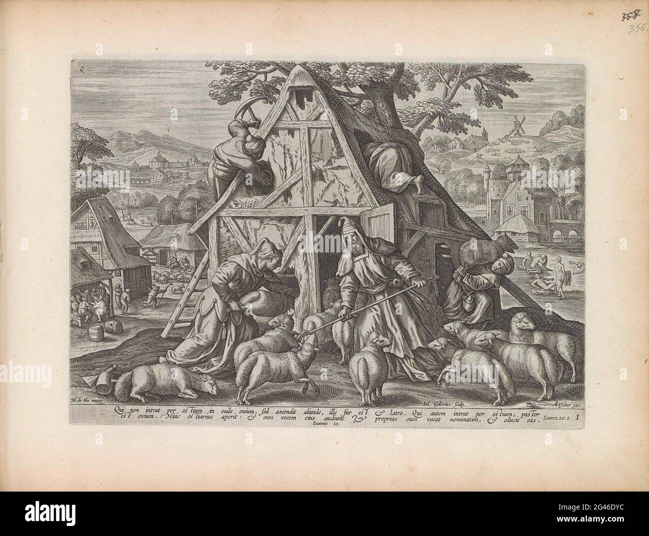 Bad shepherds; Parable of the good shepherd; Theatrum Biblicum Hoc Est ...