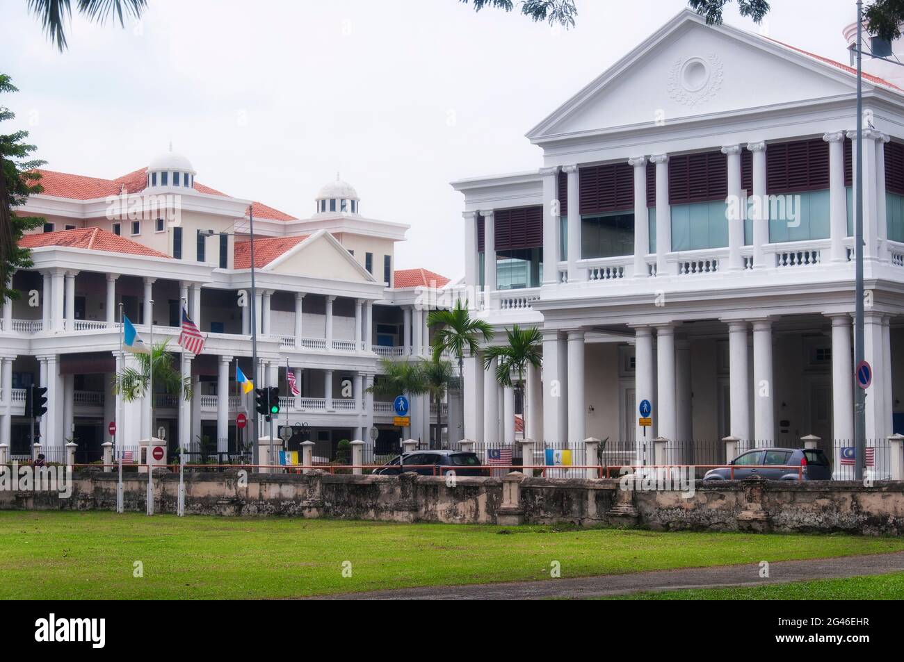 The historic court buildings in the george town area of Penang Malaysia ...
