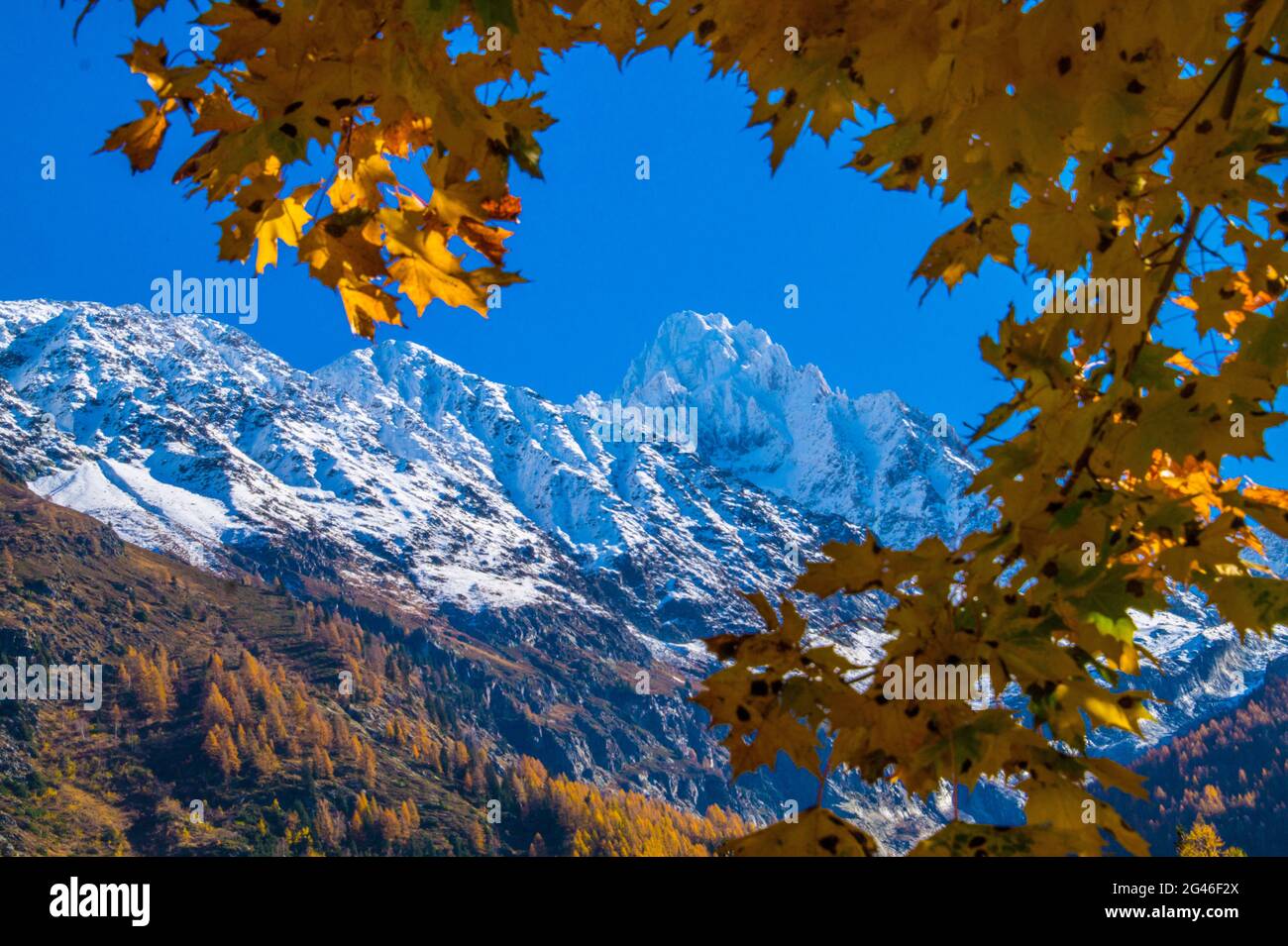 Landscape of the french alps in autumn Stock Photo - Alamy