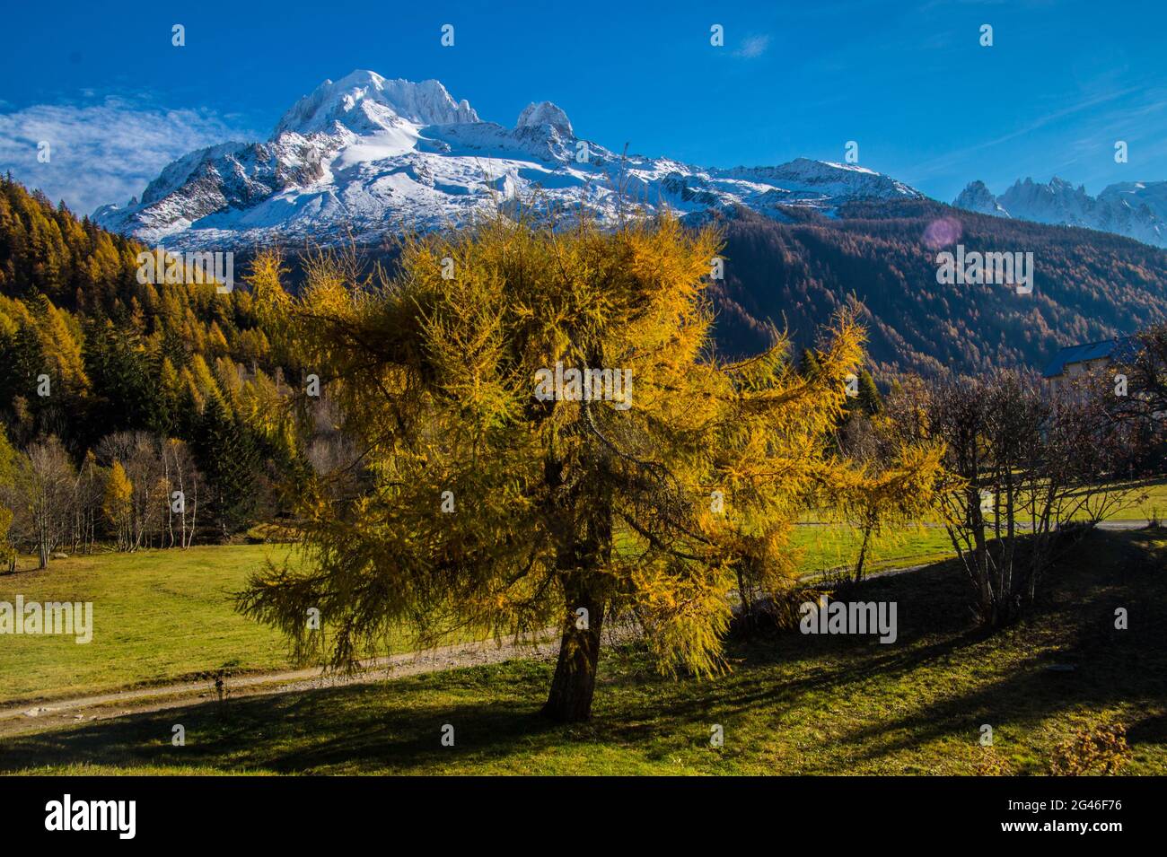 Landscape of the french alps in autumn Stock Photo - Alamy