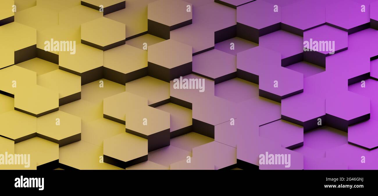 Hexagons or honeycombs, 3D tiles, hexagonal wallpaper, geometric illustration, conceptual ...