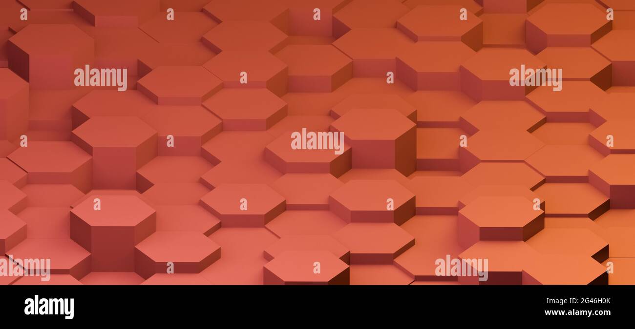 Hexagons or honeycombs, 3D tiles, hexagonal wallpaper, geometric illustration, conceptual ...