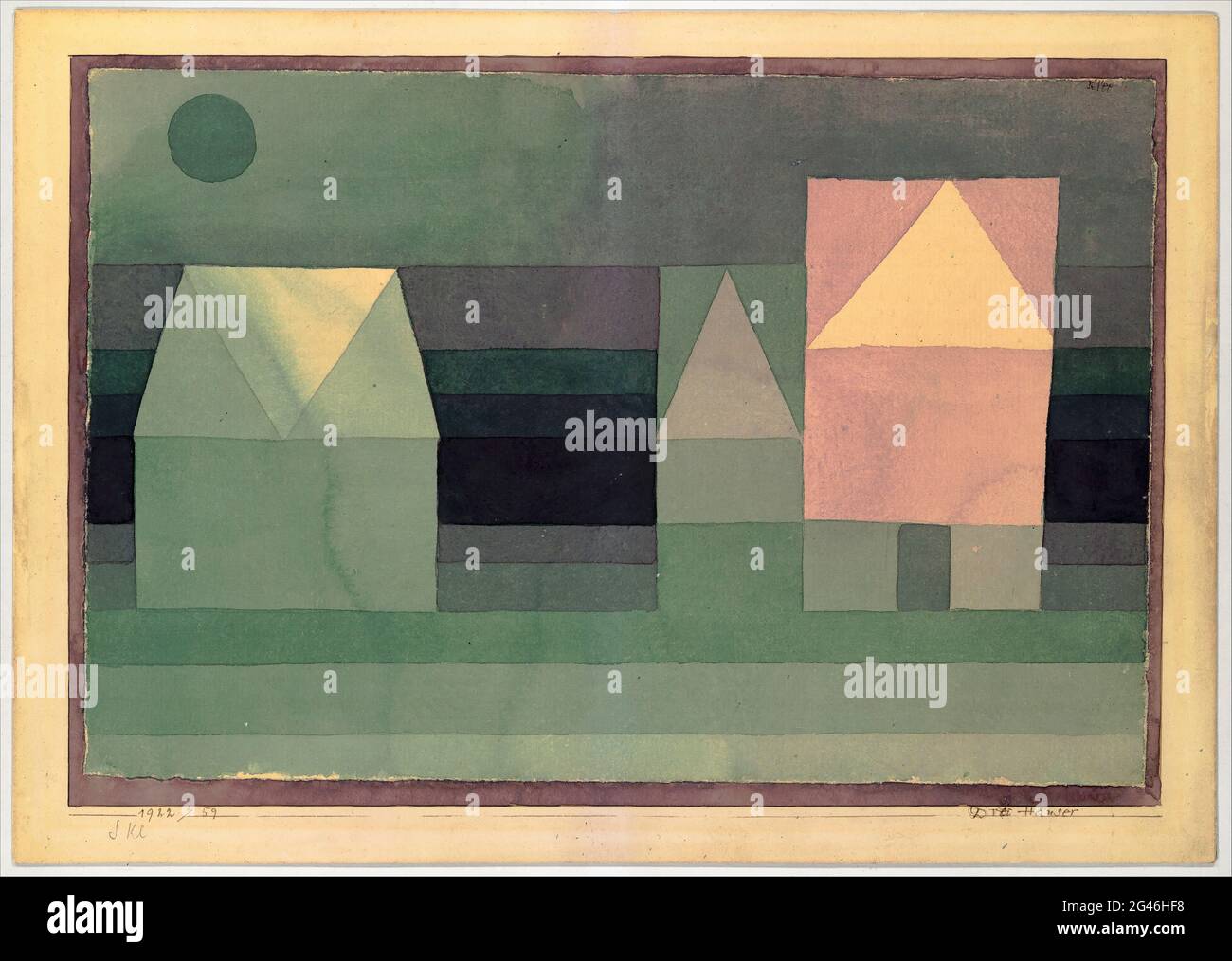 Paul Klee - Three Houses Stock Photo - Alamy