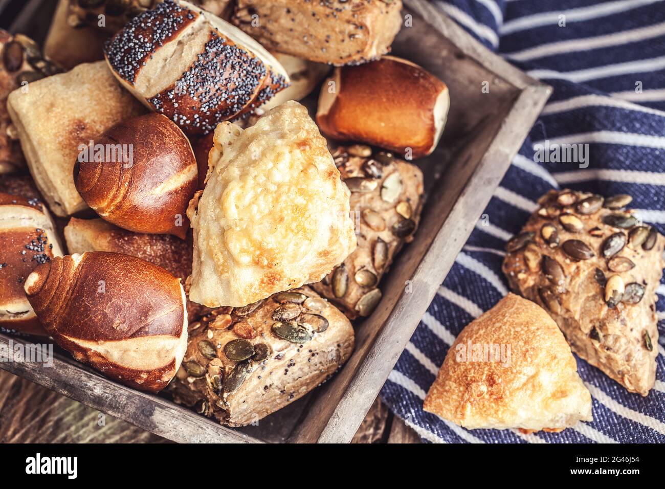 Assortment homemade breads on hi-res stock photography and images - Alamy