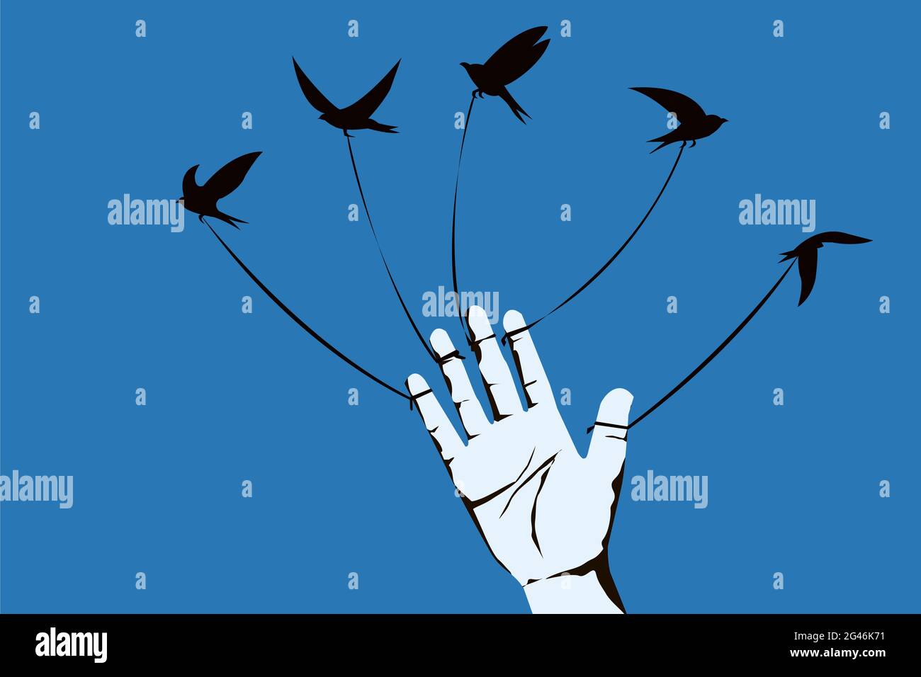Five crows Stock Vector Images - Alamy