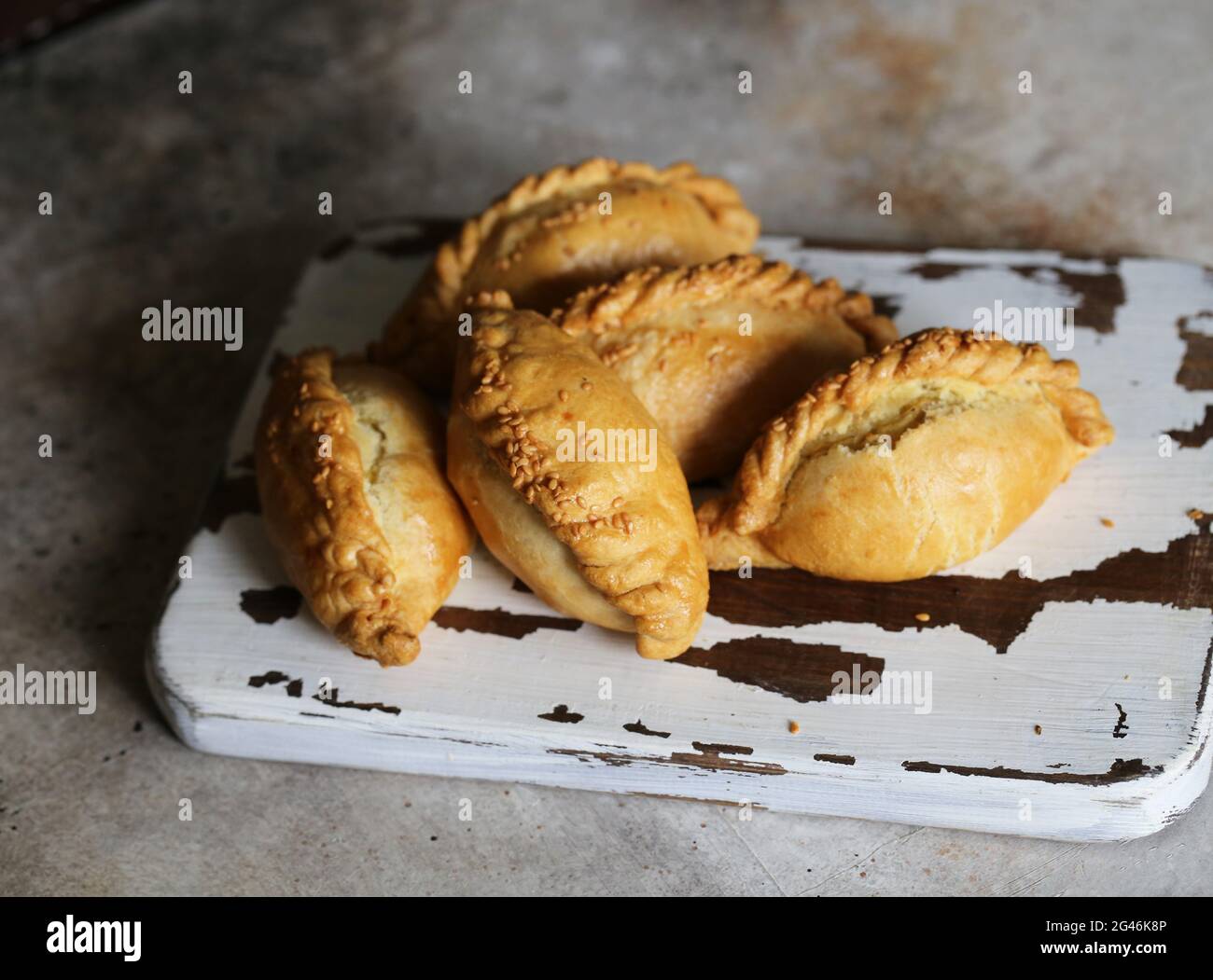 baked meat pies for lunch or breakfast Stock Photo - Alamy