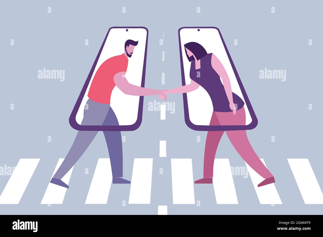 Business woman on phone walking Stock Vector Images - Alamy