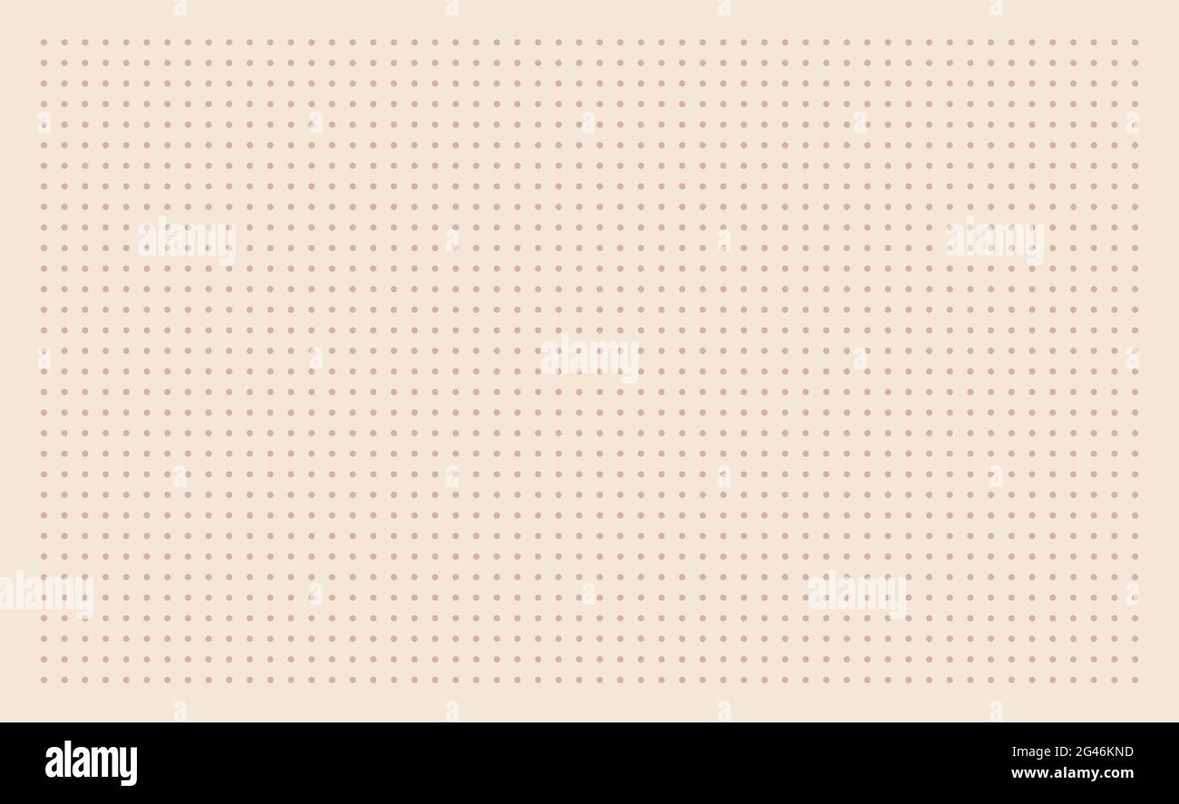 Grid paper. Dotted grid on beige background. Abstract dotted ...