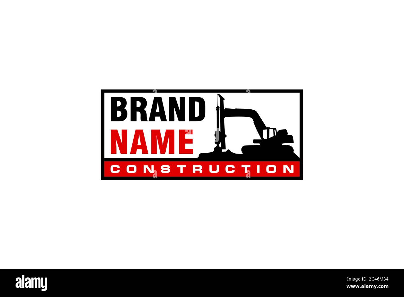 Contractor, trench digger and drilling rig logo design inspiration ...
