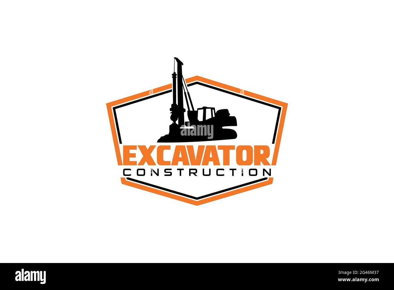 Contractor, trench digger and drilling rig logo design inspiration ...
