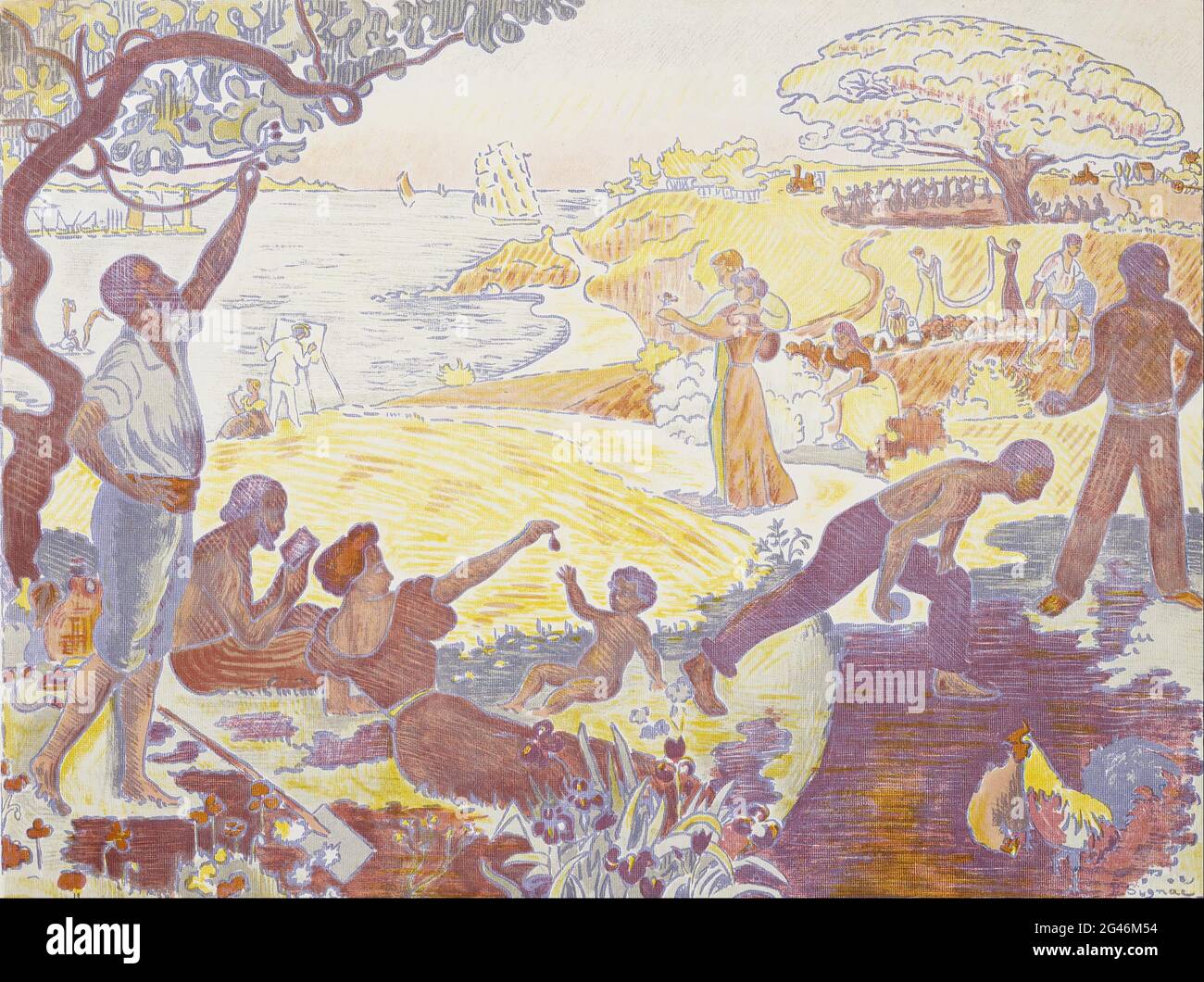 Paul Signac - In the Time of Harmony- The Joy of Life--Sunday by the ...