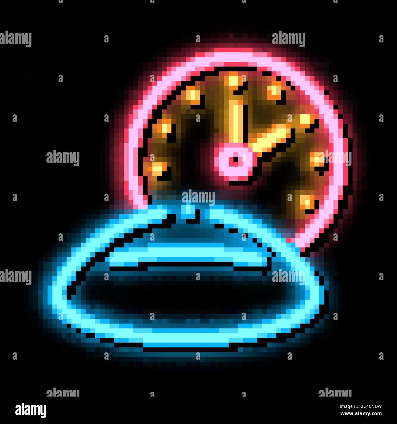 Correct glowing neon sign Stock Vector Images - Alamy