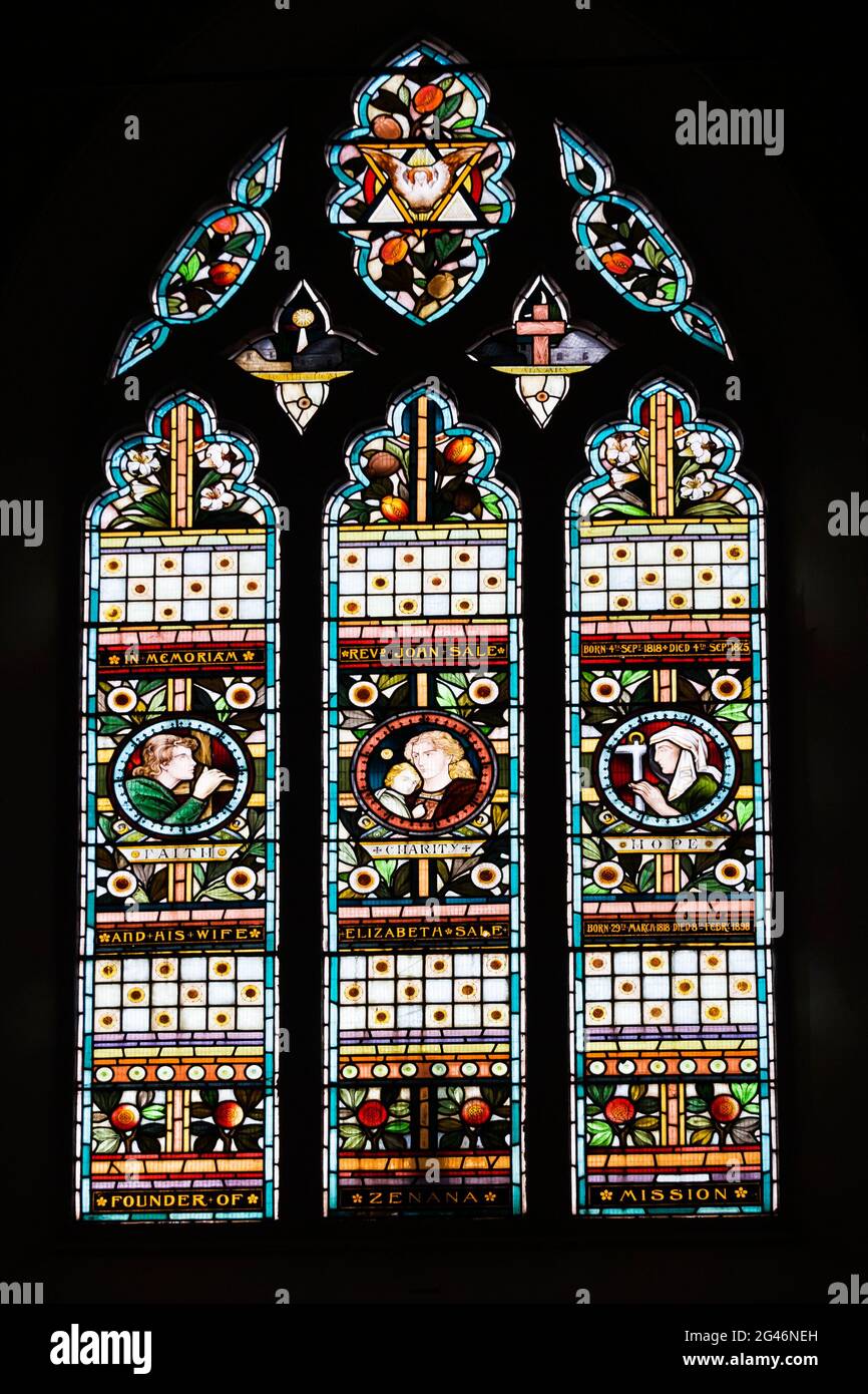 Memorial window to Revd. John Sale and his wife Elizabeth who founded ...