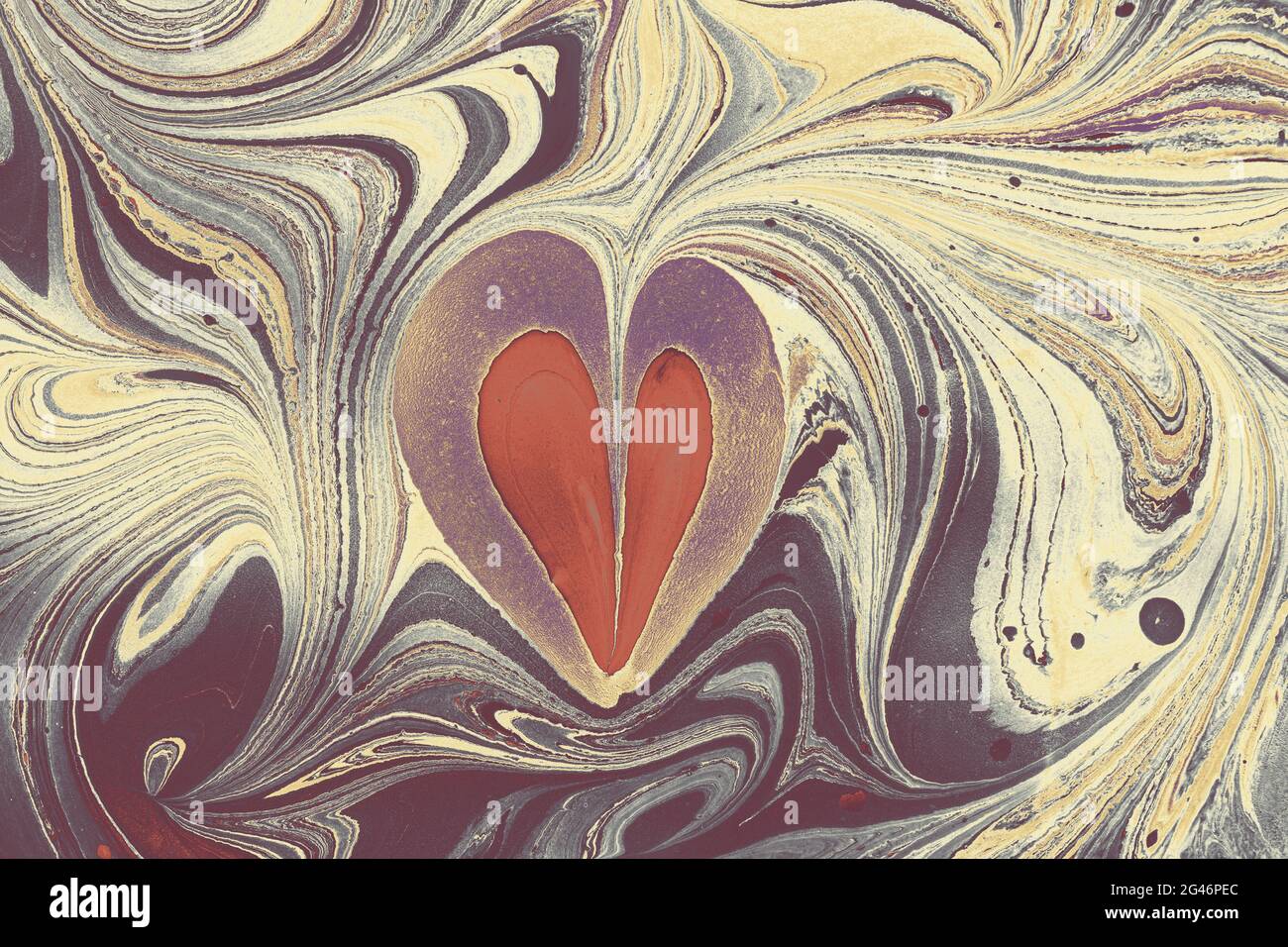 Illustration of a colorful abstract heart-shaped drawing Stock Photo ...