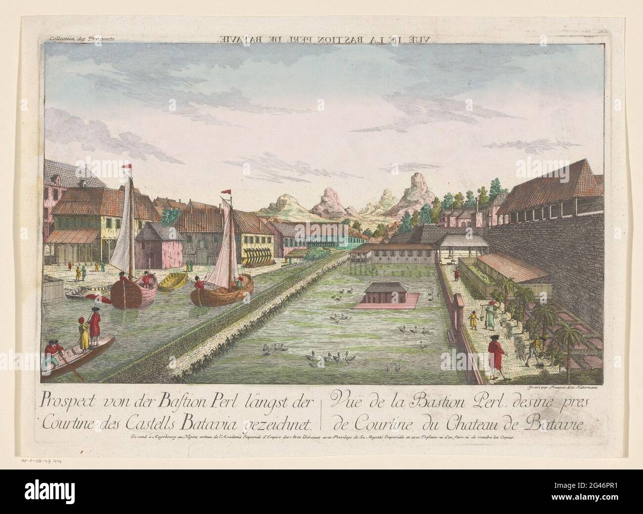 View of the corner bastion pearl, part of Batavia Castle; Prospect von ...