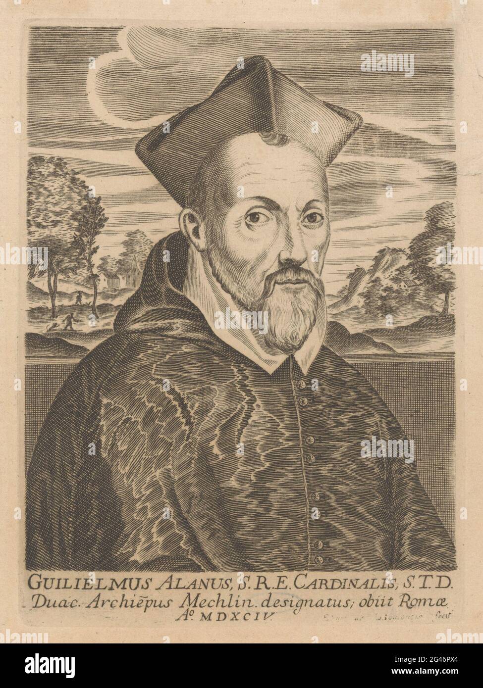 Portrait of Cardinal William Allen. Portrait of Cardinal William Allen ...