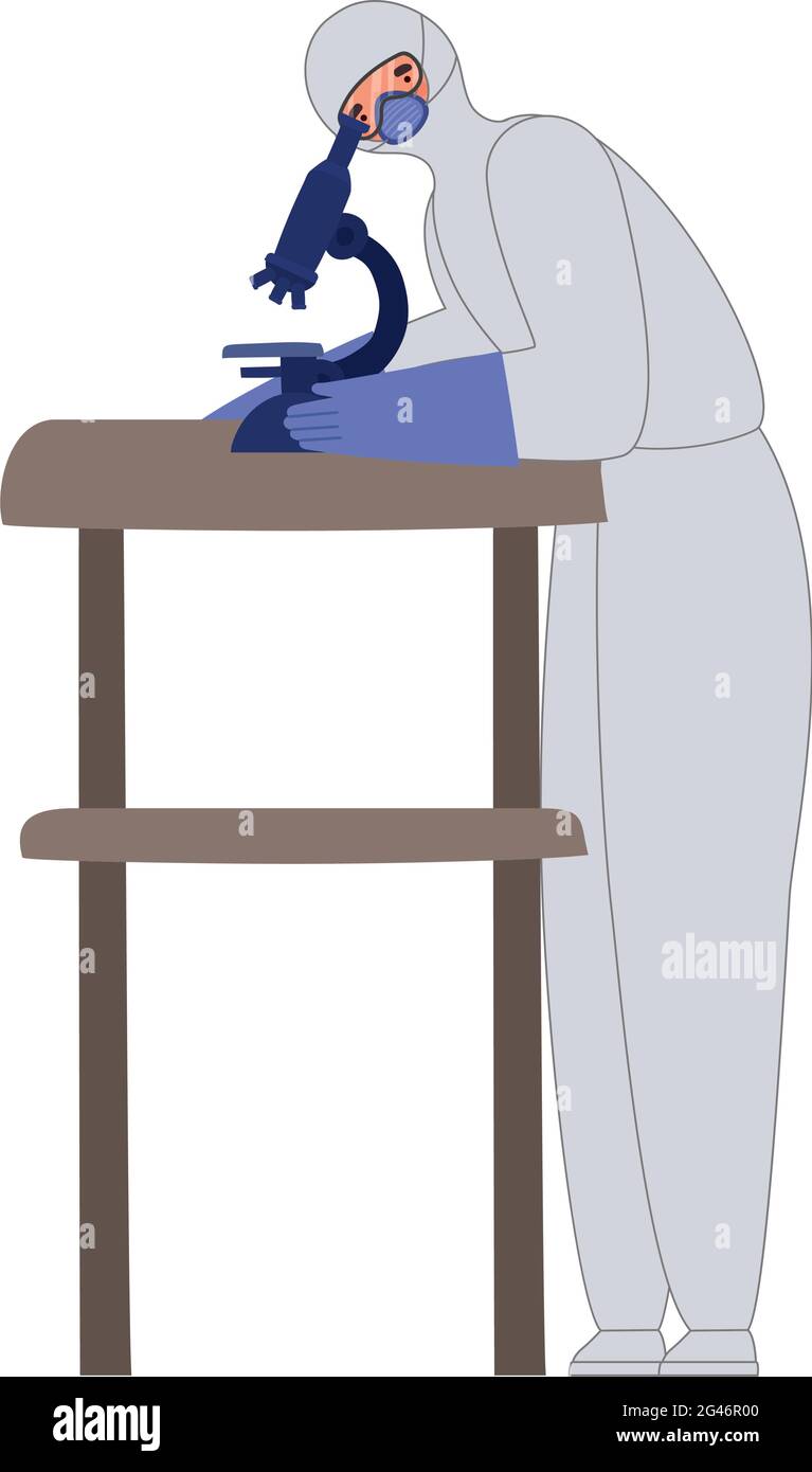 nurse with microscope Stock Vector Image & Art - Alamy