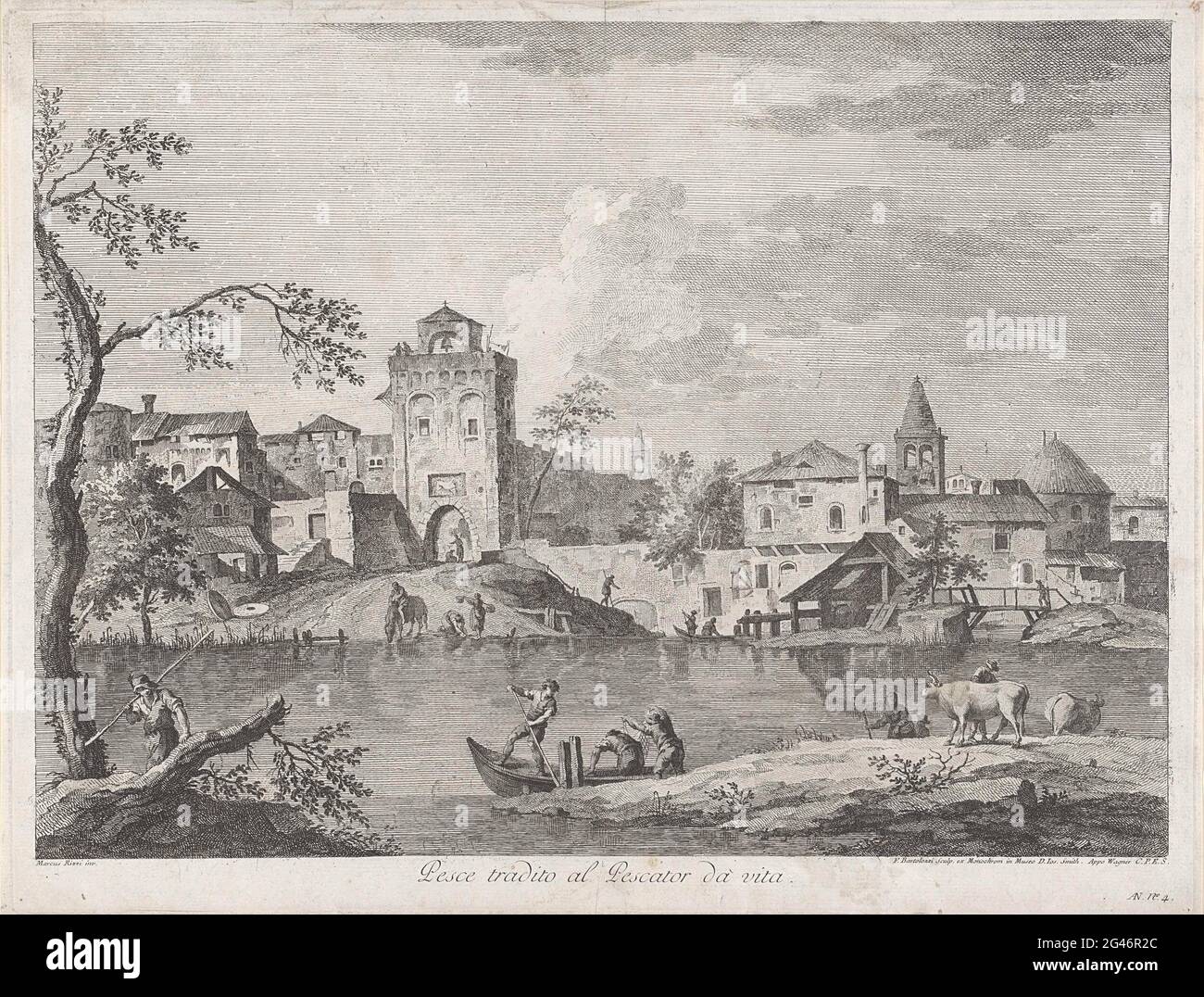 Cityscape with river; Pesce Tradito Al Pescator Dà Vita; Country ...