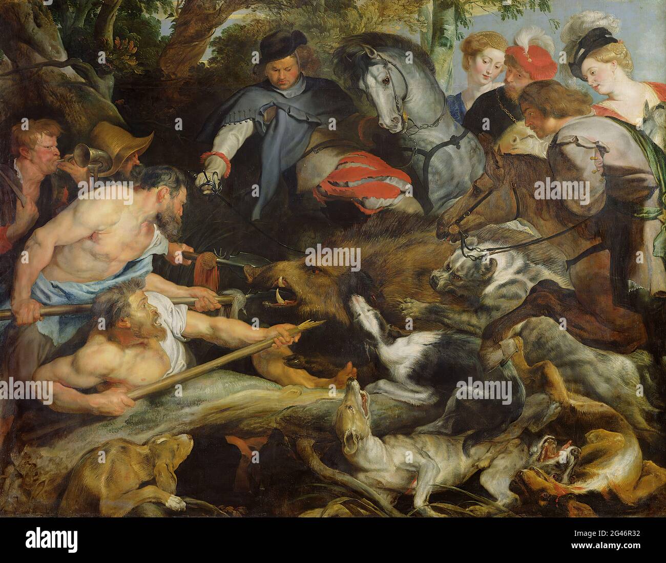 Peter Paul Rubens - Hunting a Wild Boar Stock Photo - Alamy