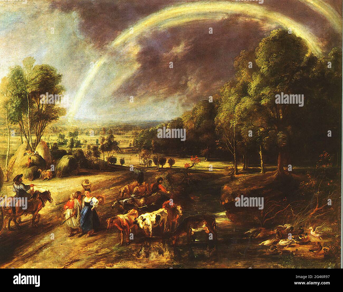 Peter Paul Rubens - Landscape Rainbow 1636 Stock Photo - Alamy
