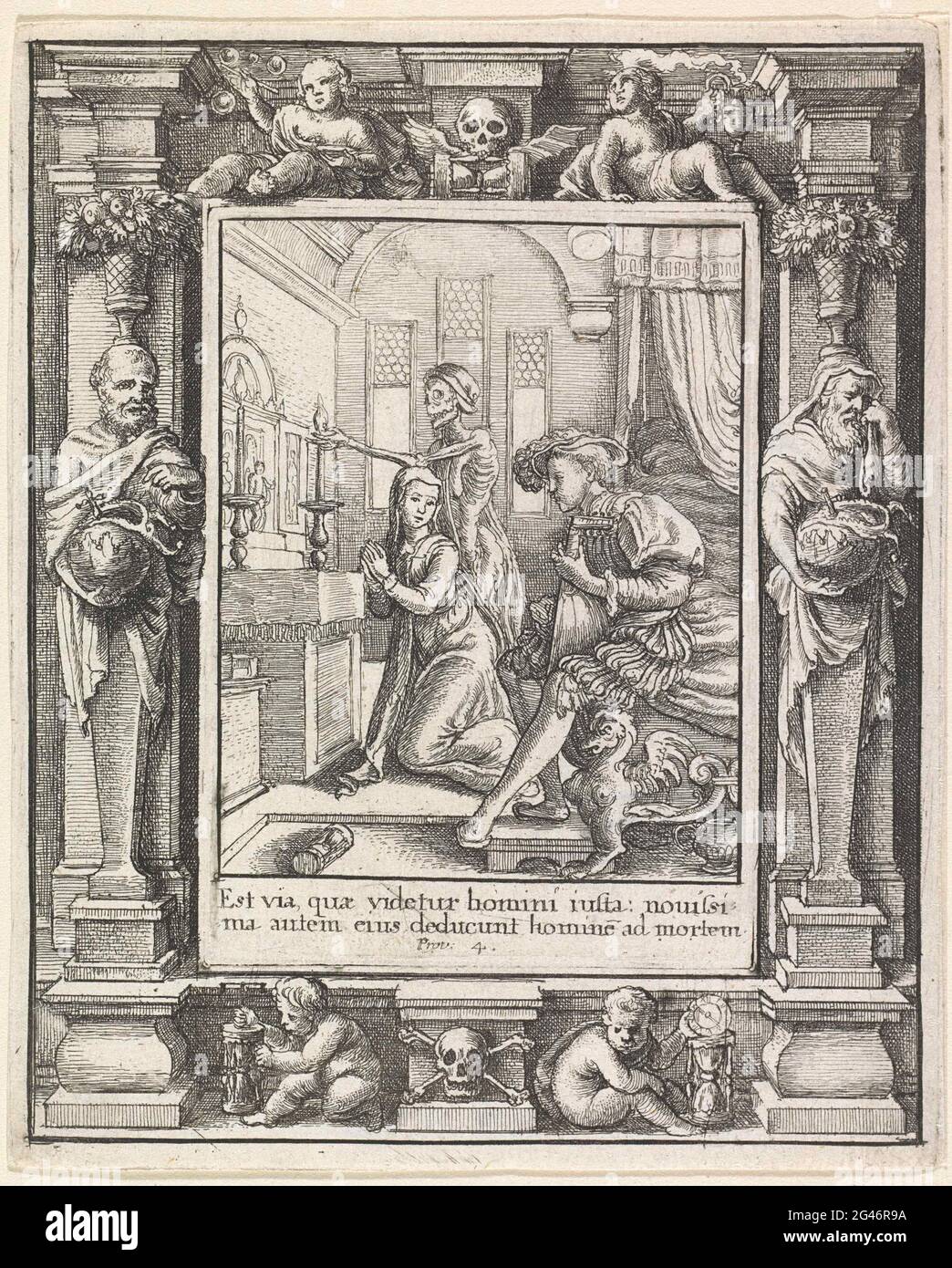 The non and death; Dance dance. A non kneel for an altar and a man next ...