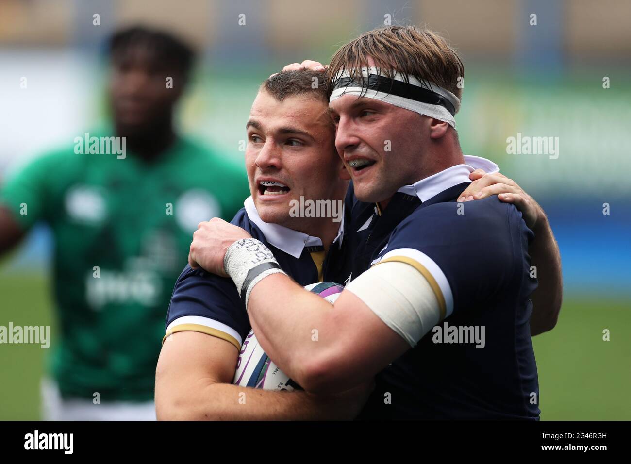 Scotland's Elliot Gourlay (left) celebrates with Ben Muncaster after ...