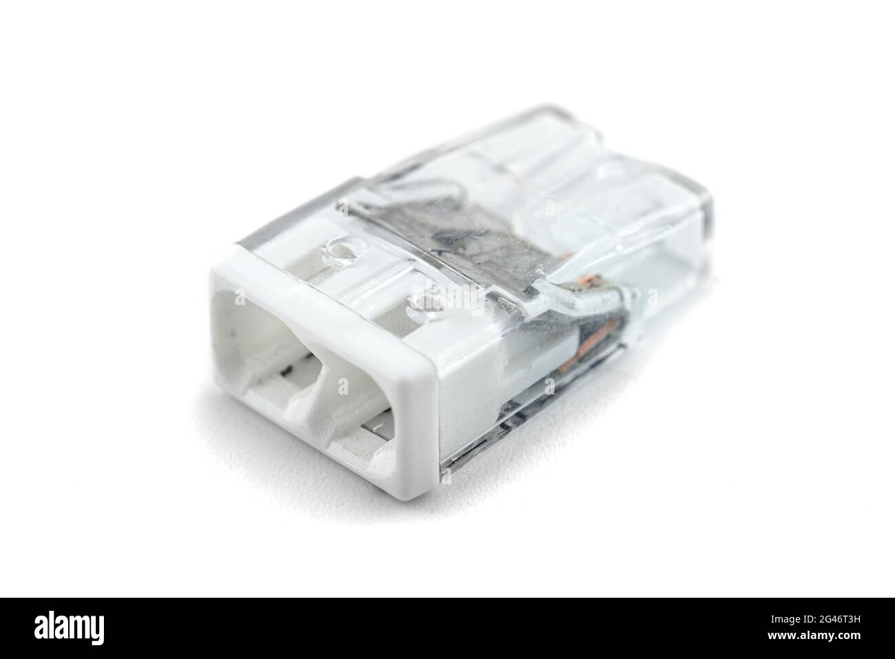2-terminal self locking splicing connector for stranded and solid wires ...